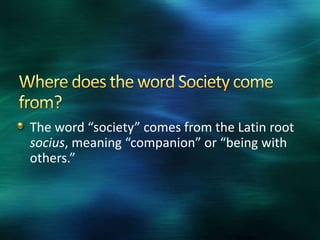 Sociology - Unit 2: Society and Culture, Part I - Review | PPSX
