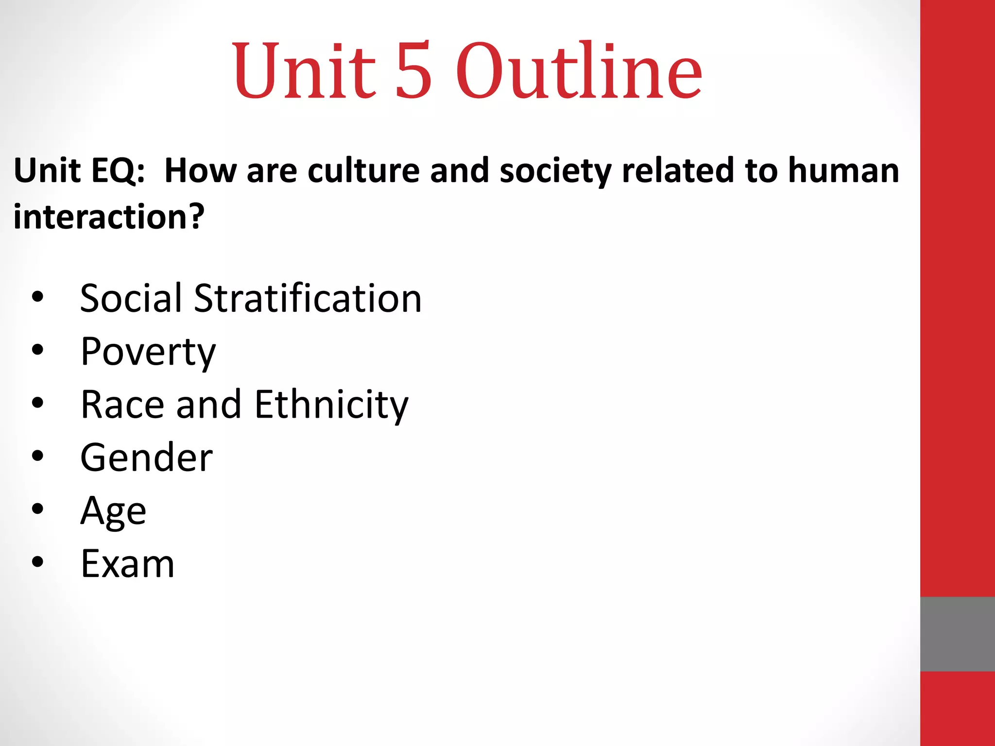 Sociology Unit 5 Social Inequality | PPTX