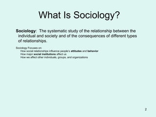 sociology and its processes about formation 1.ppt