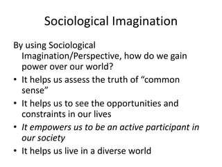 Sociology 101 Chapter 1 | PPTX
