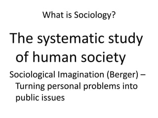 Sociology 101 Chapter 1 | PPTX