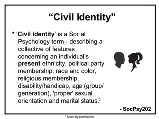 Social Psychology - Self and Identity - Liberal Arts and Humanities | PPT