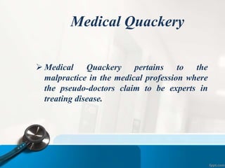 Quackery | PPTX