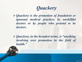 Quackery | PPT