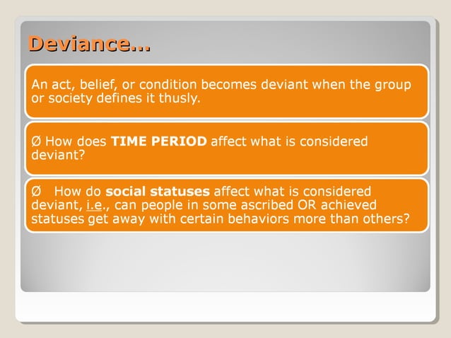 Sociology 6 deviance crimes | PPT