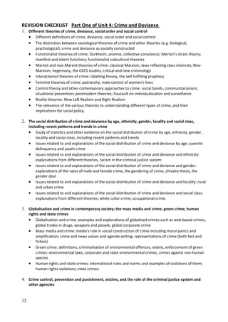 Sociology a2 revision_2012 | DOC