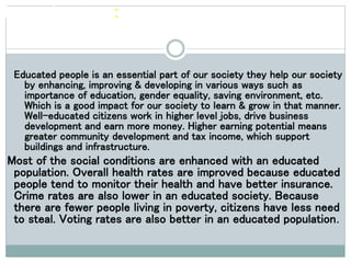 education people in our society | PPT