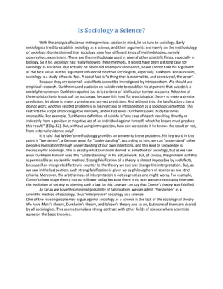 Sociology as a science | DOCX