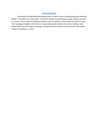 Sociology as a science | DOCX