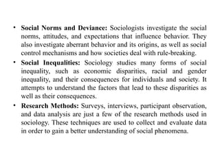 Sociology as a soical science with examples | PPT