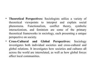 Sociology as a soical science with examples | PPTX