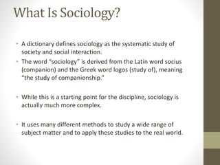 Sociology ch 1 lecture 1 | PPT
