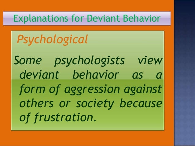 Deviant Behavior