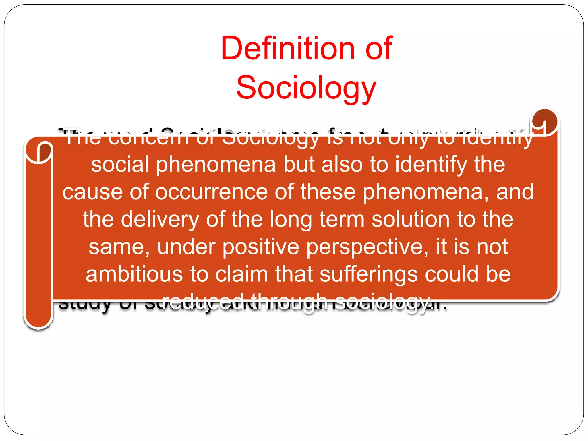 The Nature and Scope of Sociology | PPTX