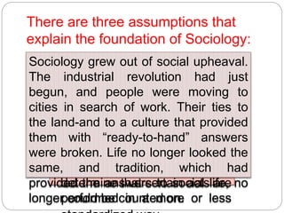 The Nature and Scope of Sociology | PPTX