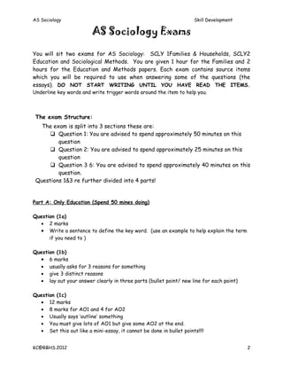 SociologyExchange.co.uk Shared Resource | DOC | Standardized Testing ...