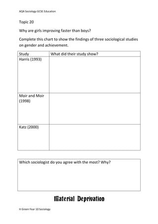 SociologyExchange.co.uk Shared Resource | PDF