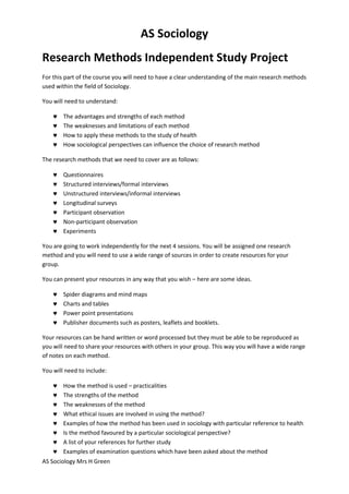 SociologyExchange.co.uk Shared Resource | DOCX