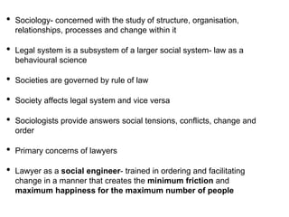 Sociology for law | PPTX