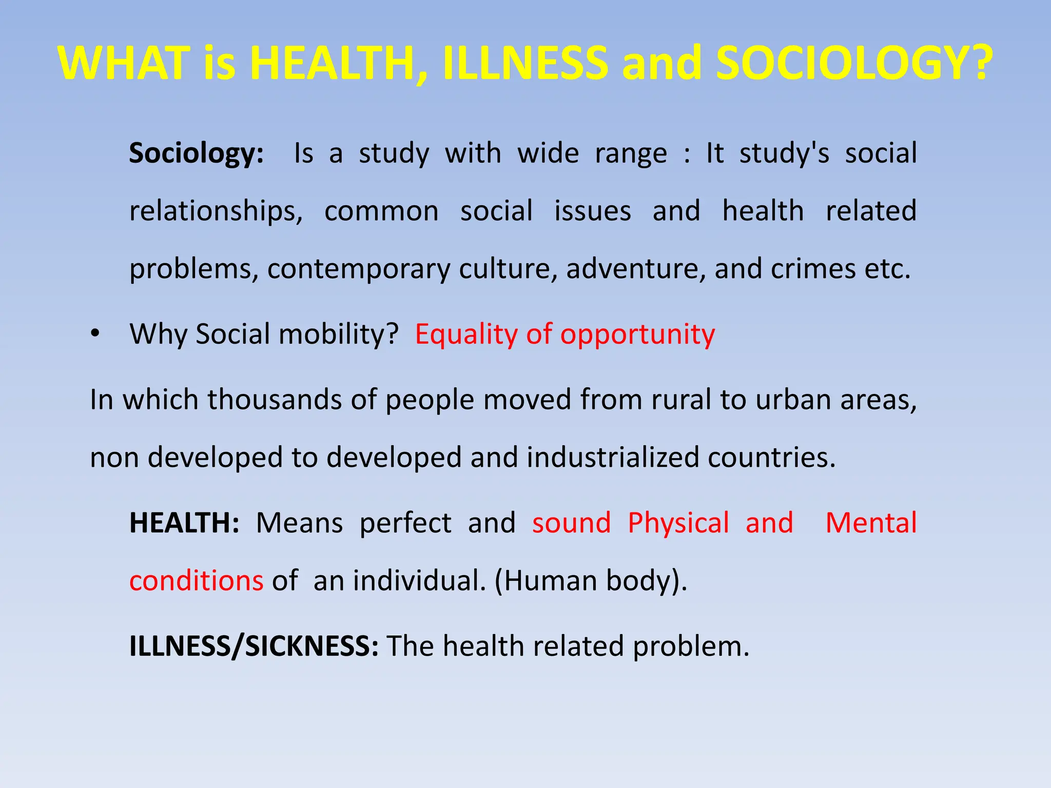 SOCIOLOGY, Health, CULTURE VALUES . pptx | PPTX | Medical Health
