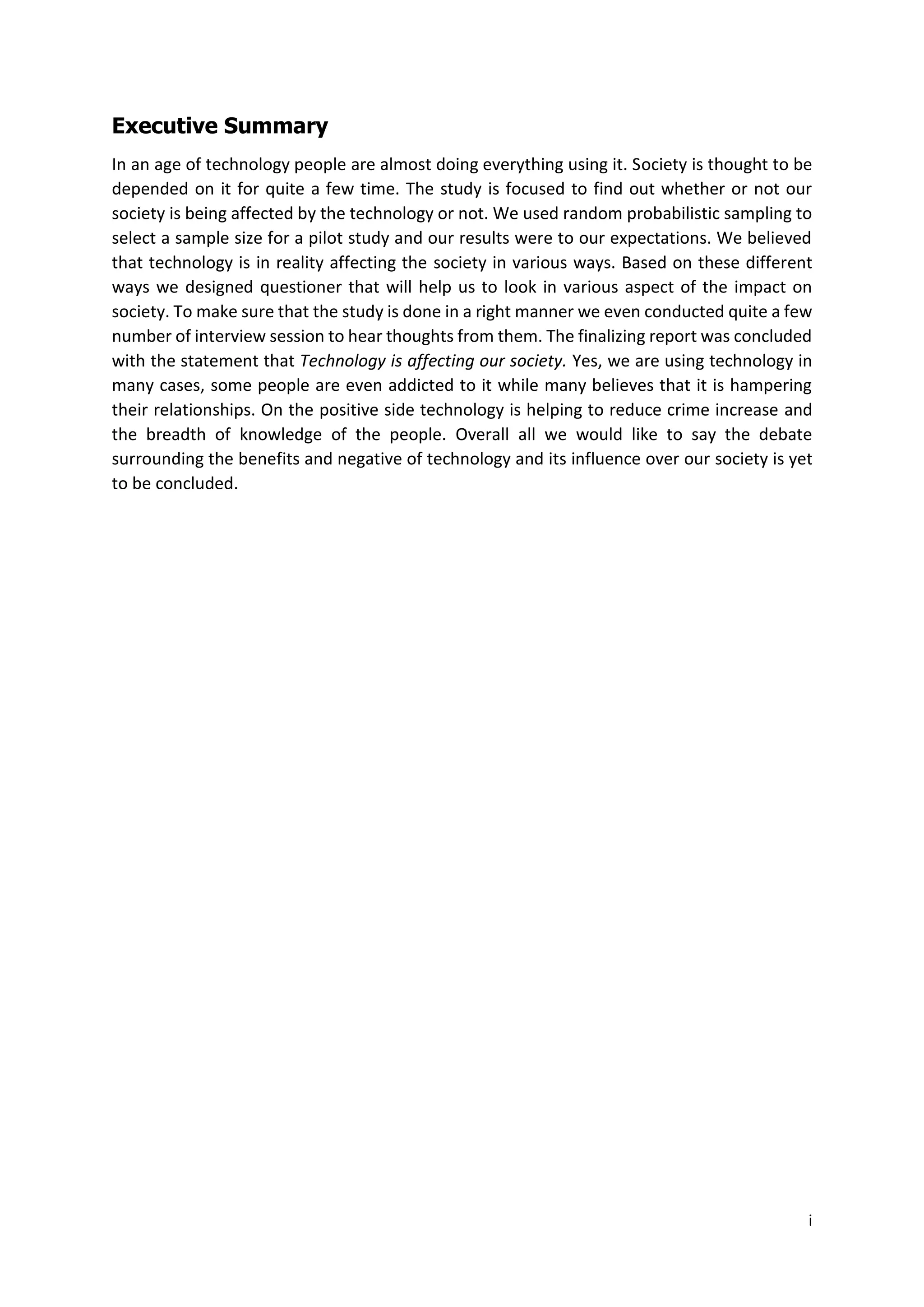 Sociology impact of technology on society | PDF