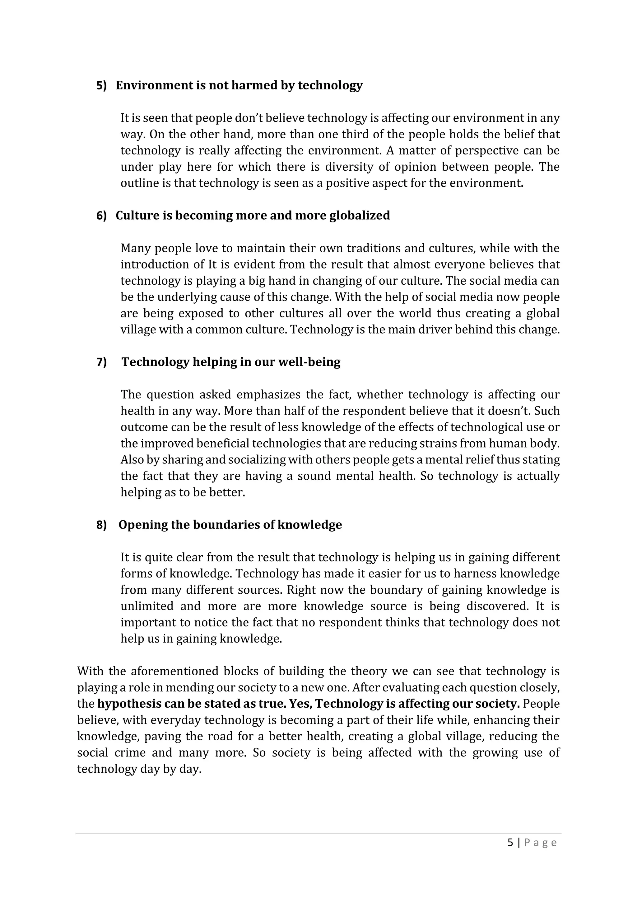 Sociology impact of technology on society | PDF