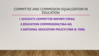 Equality of educational opportunities | PPTX