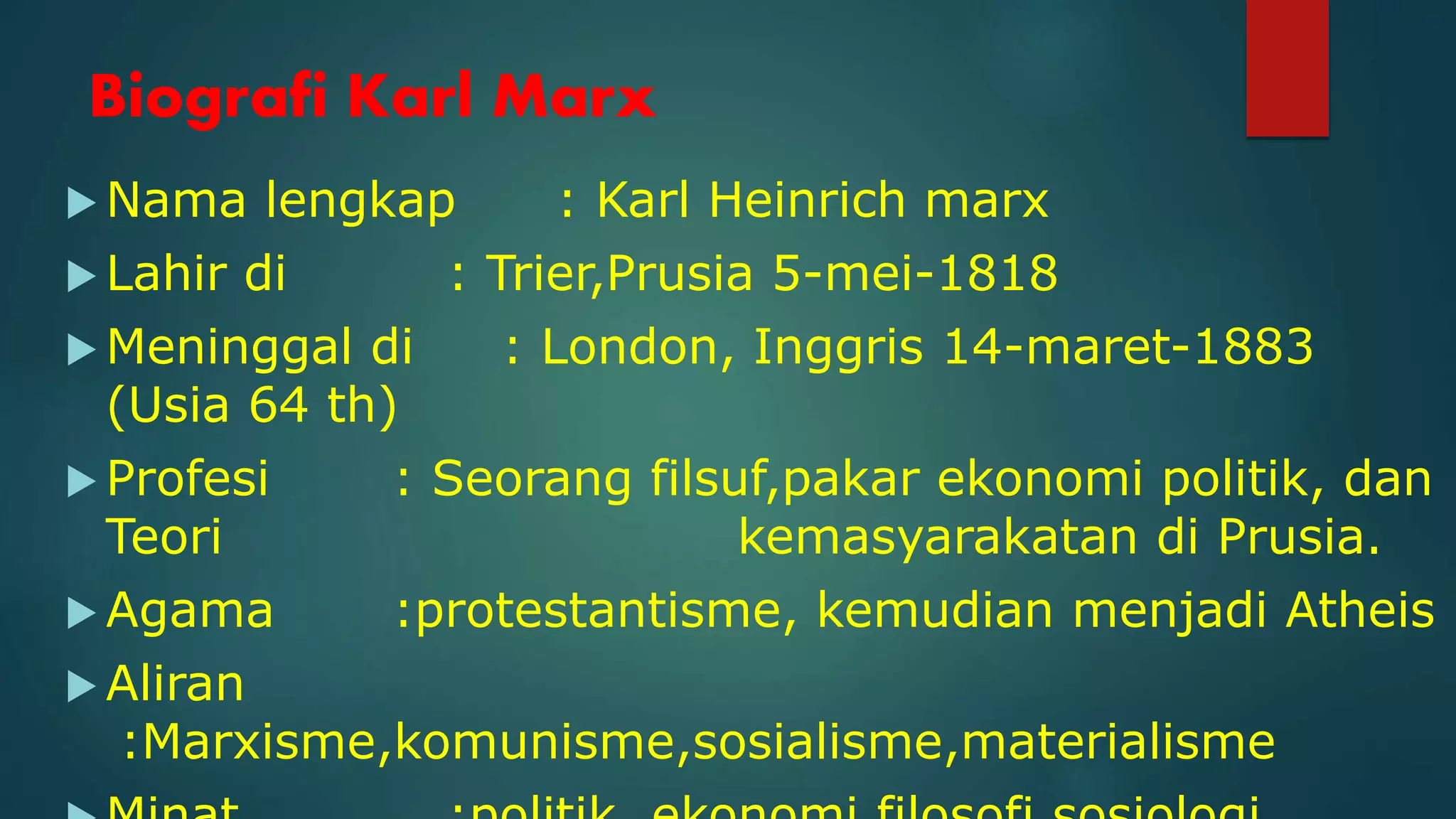 Karl Max Sociology Presentation | PPTX