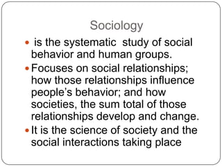 Sociology lesson 1 | PPTX
