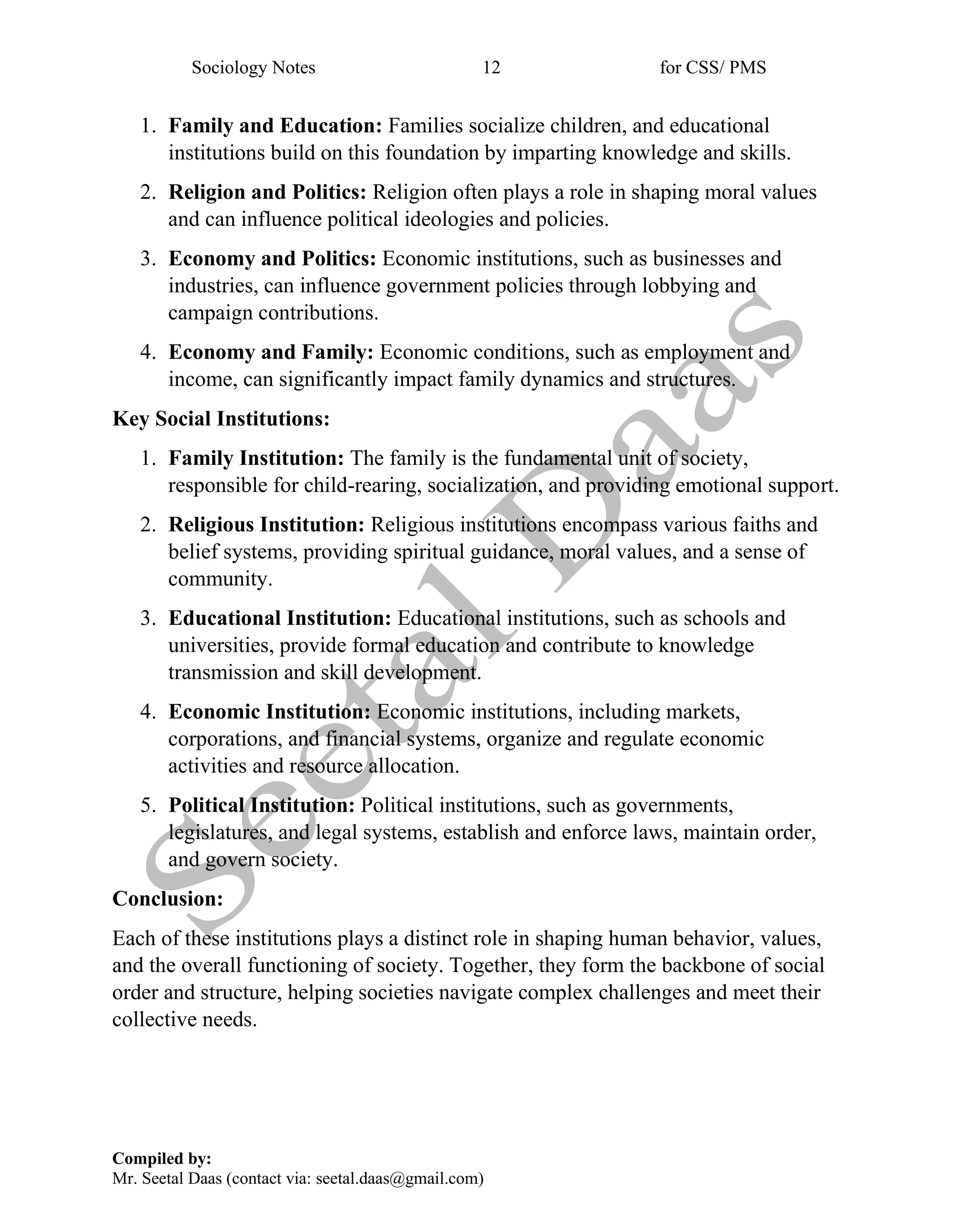 Sociology Notes for CSS.pdf