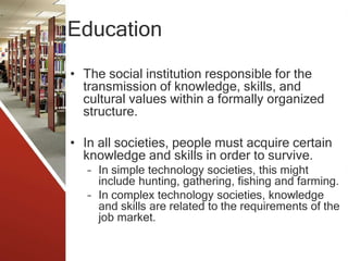 Sociology of education | PPTX