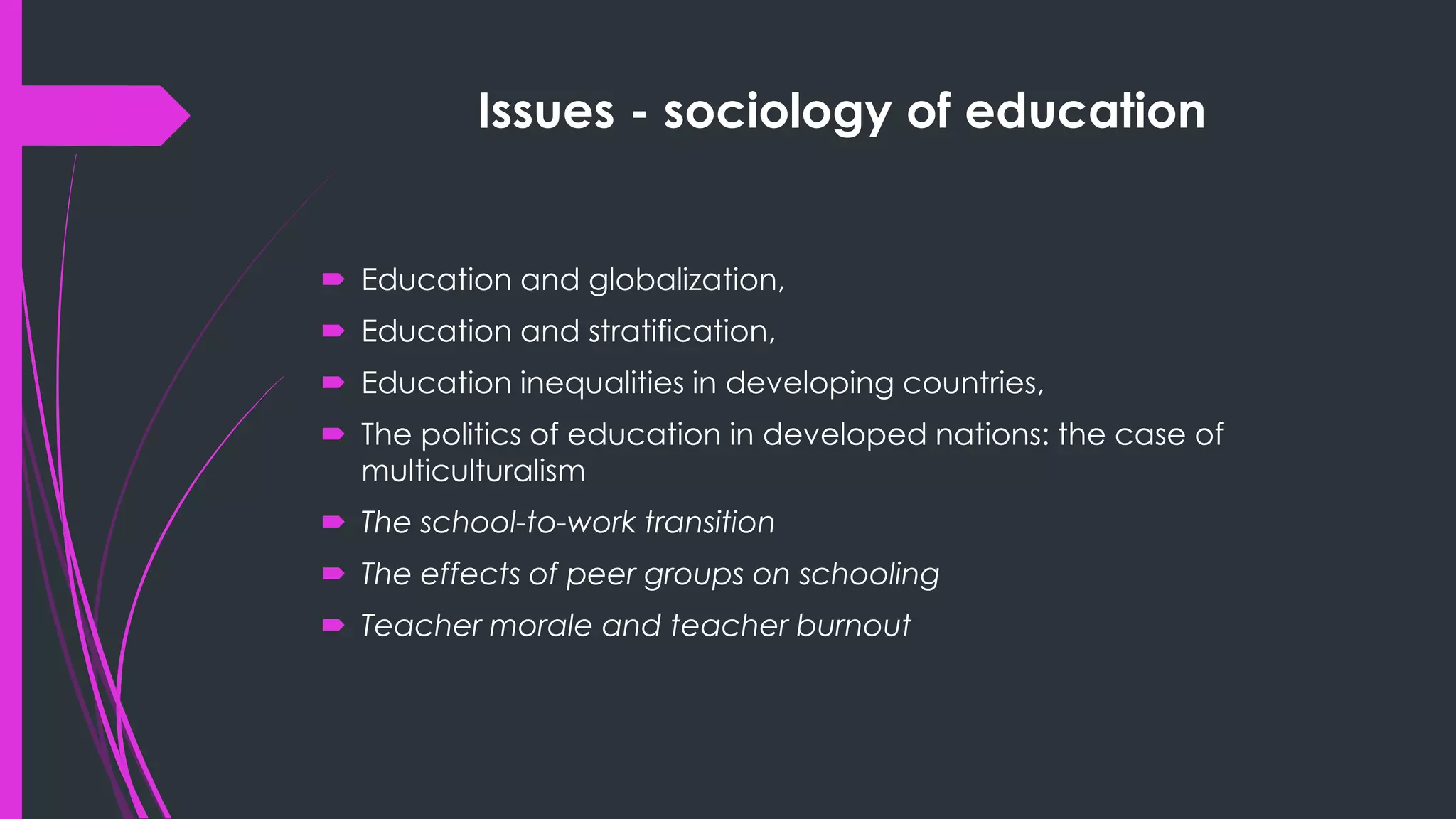 Sociology of education | PDF