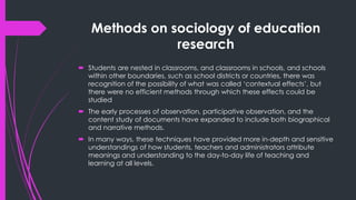 Sociology of education | PDF