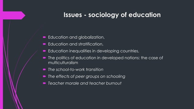 Sociology of education | PPT