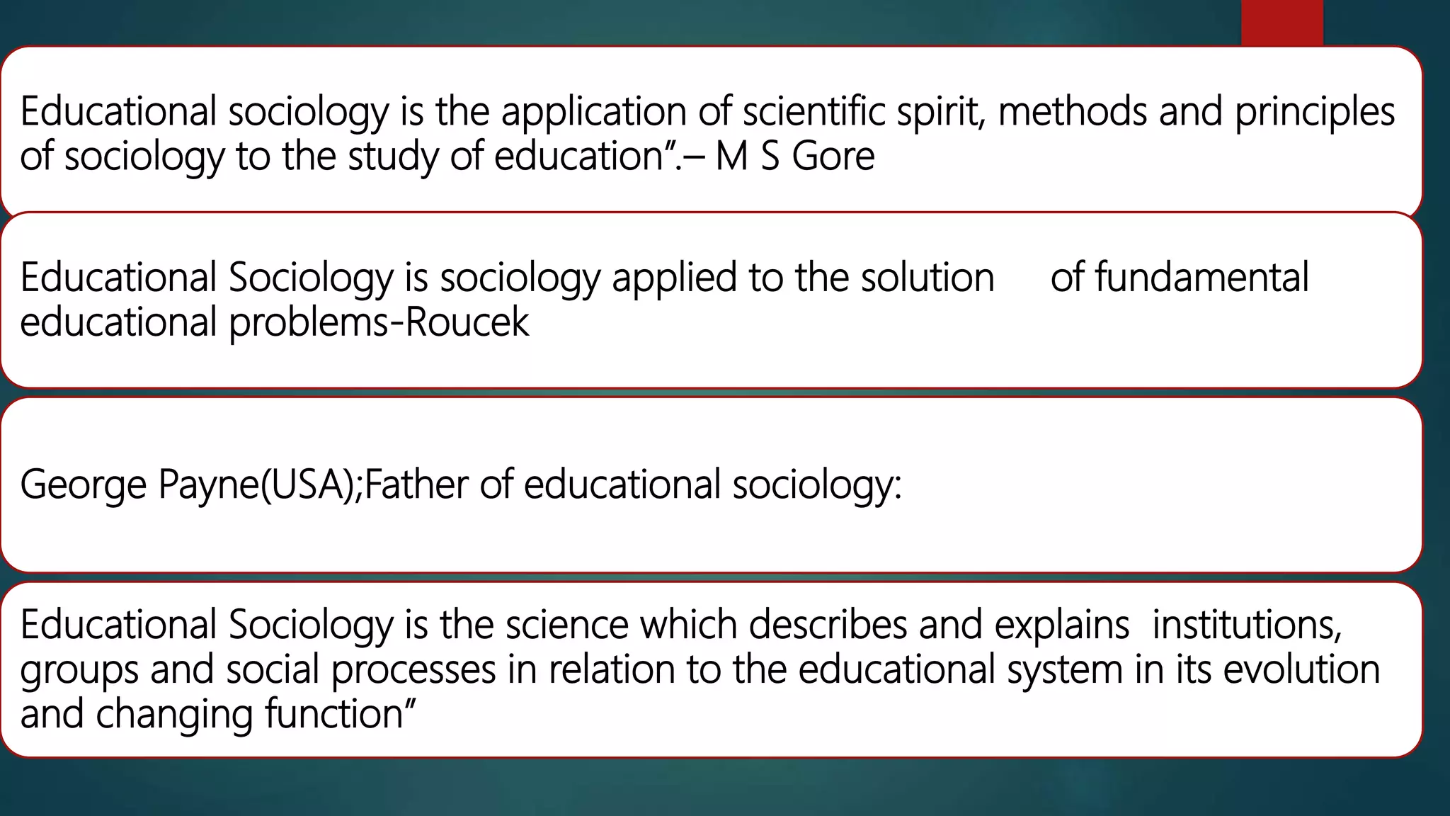 Sociology of education ppt. | PPTX