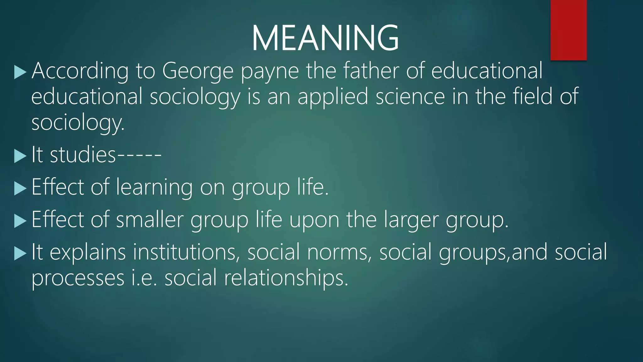 Sociology of education ppt. | PPTX