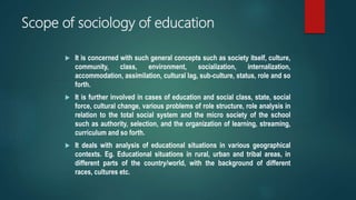 Sociology of education ppt. | PPTX