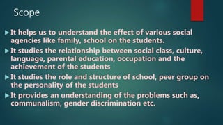Sociology of education ppt. | PPTX
