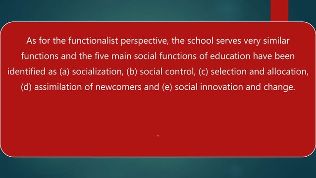 Sociology of education ppt. | PPTX