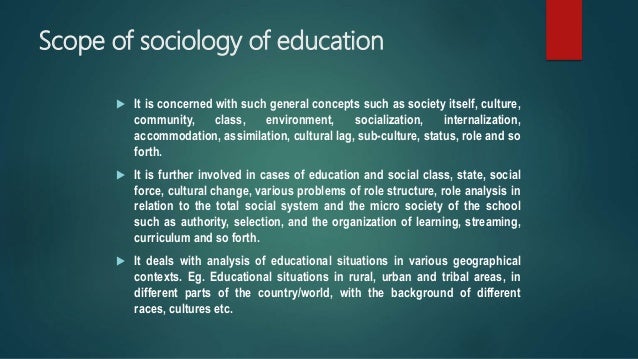 Sociology of education ppt.