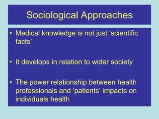 Sociology of health and illness wk 14 introduction | PPT