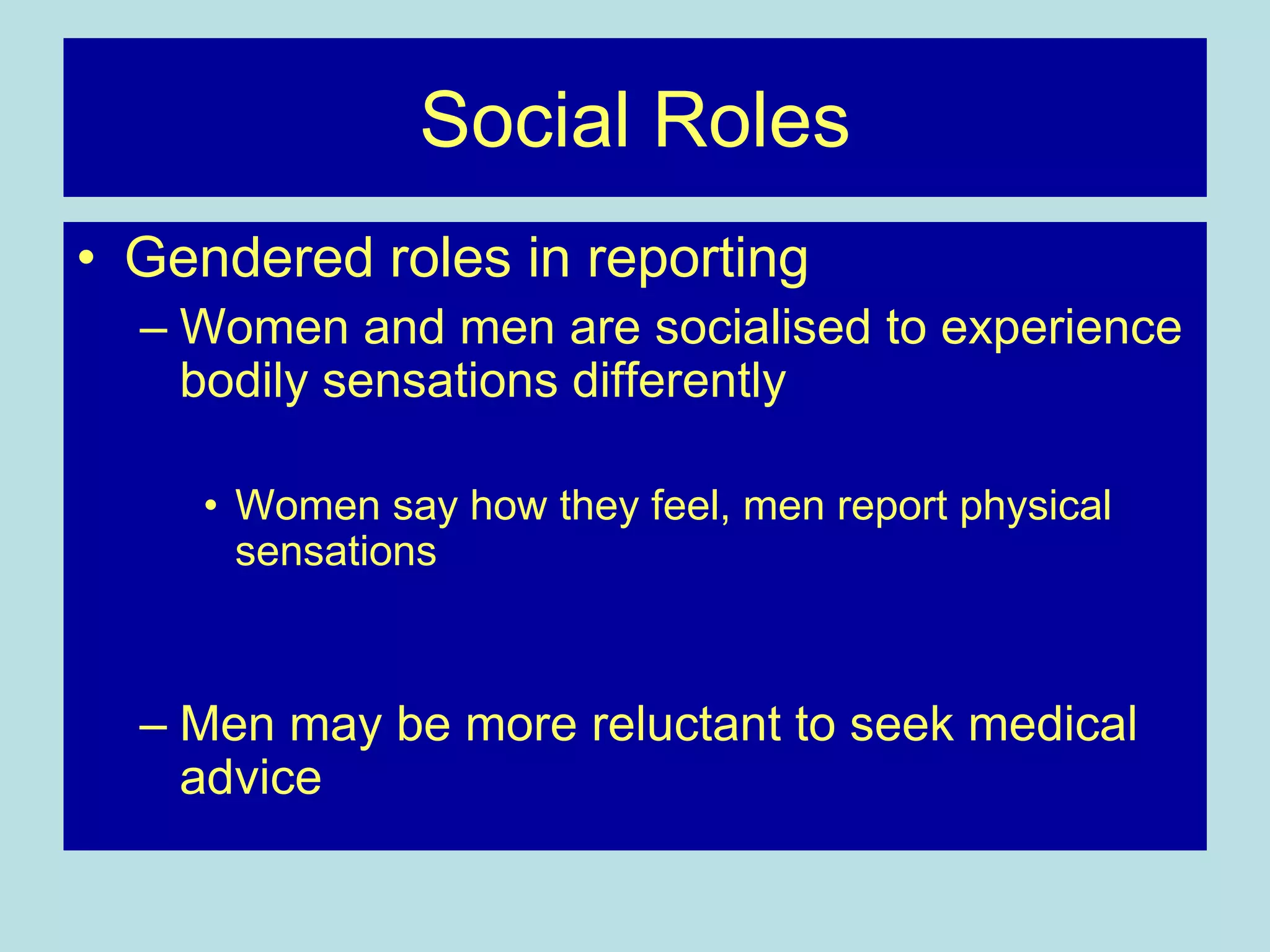 Sociology of health and illness wk 18 gender shi (1) | PPT