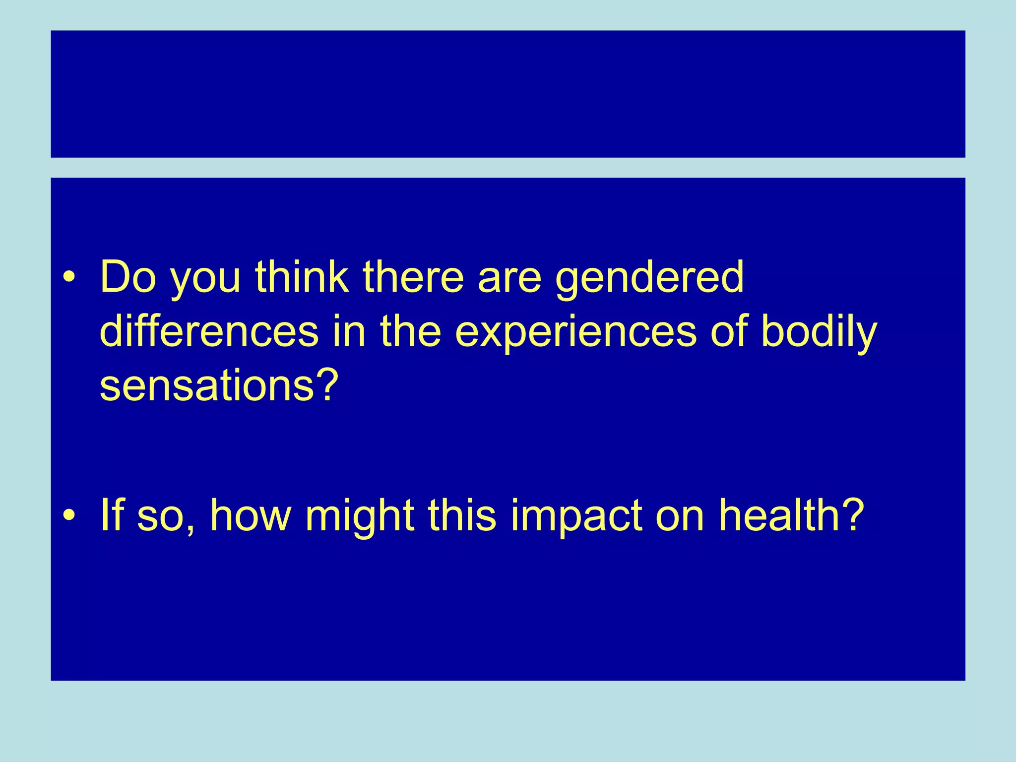 Sociology of health and illness wk 18 gender shi (1) | PPT