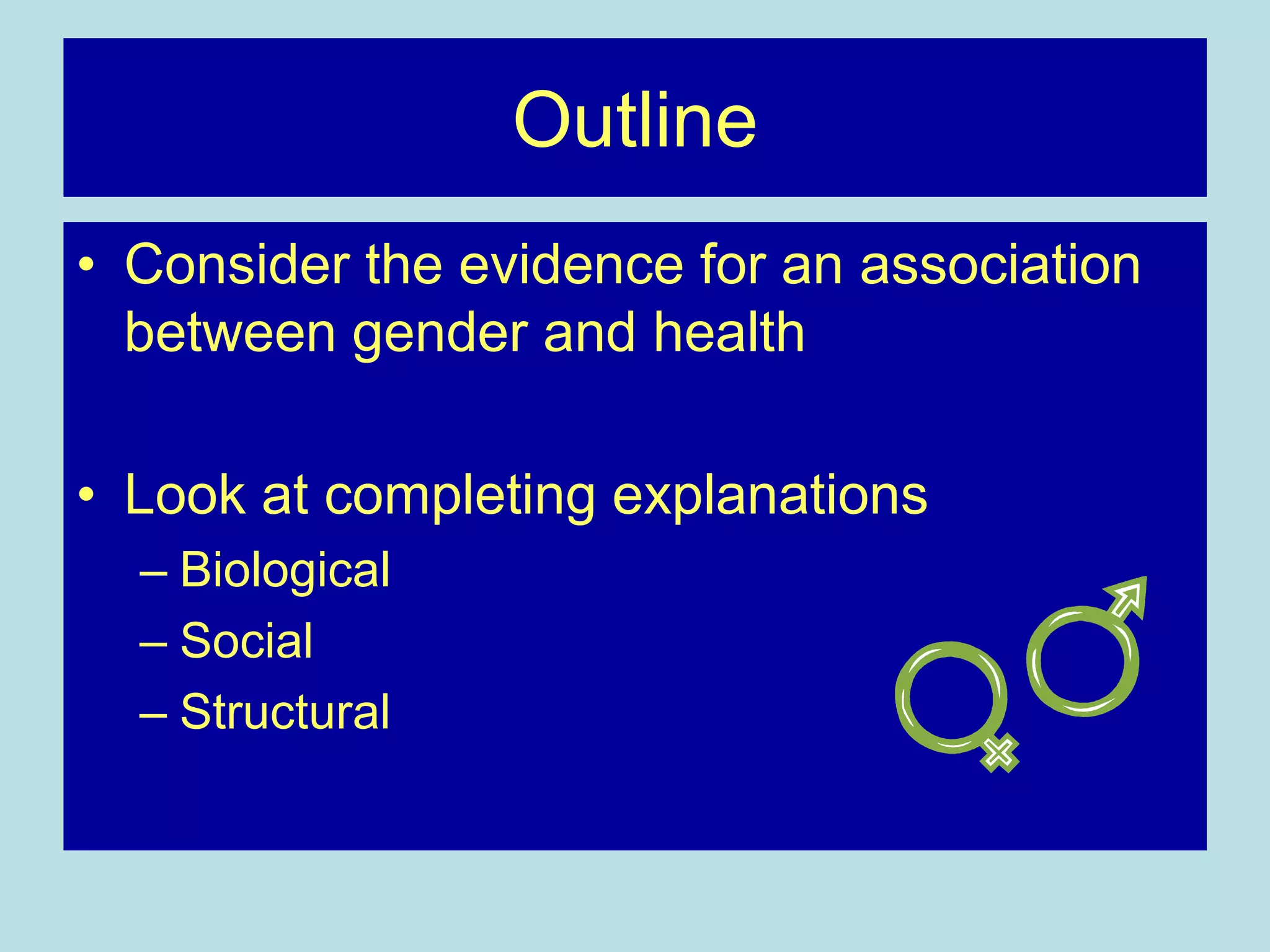 Sociology of health and illness wk 18 gender shi (1) | PPT