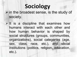 Sociology of knowledge and social institution | PPT