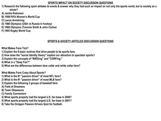 Sociology of sport | PPT