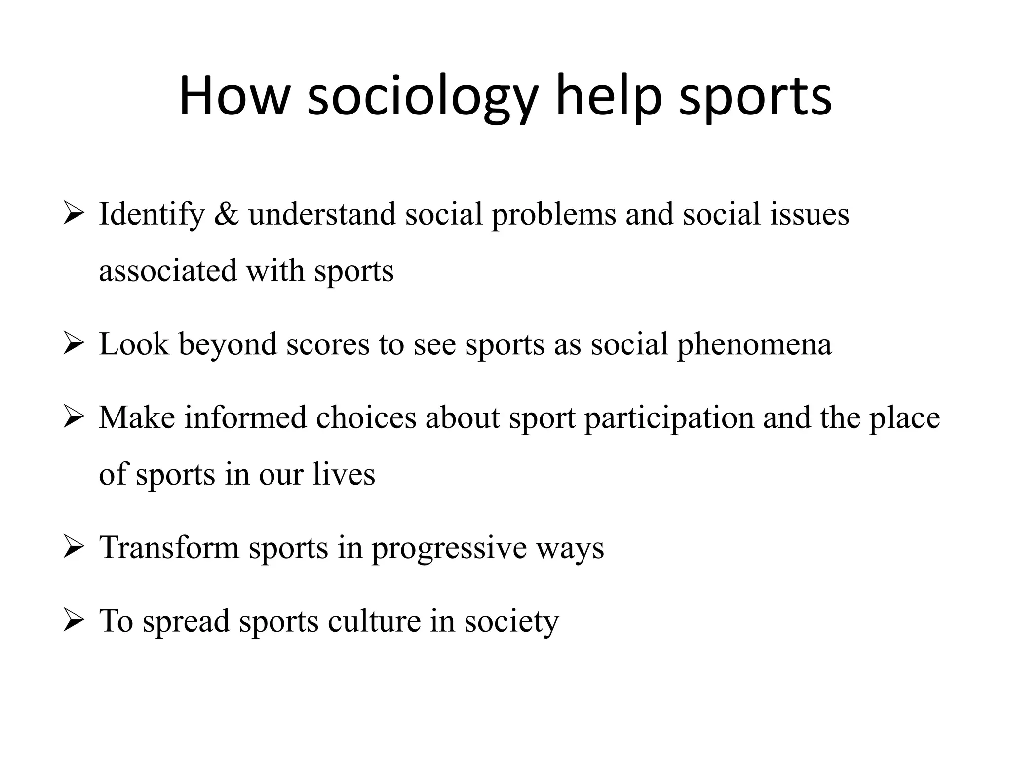 Sociology of sports | PPTX