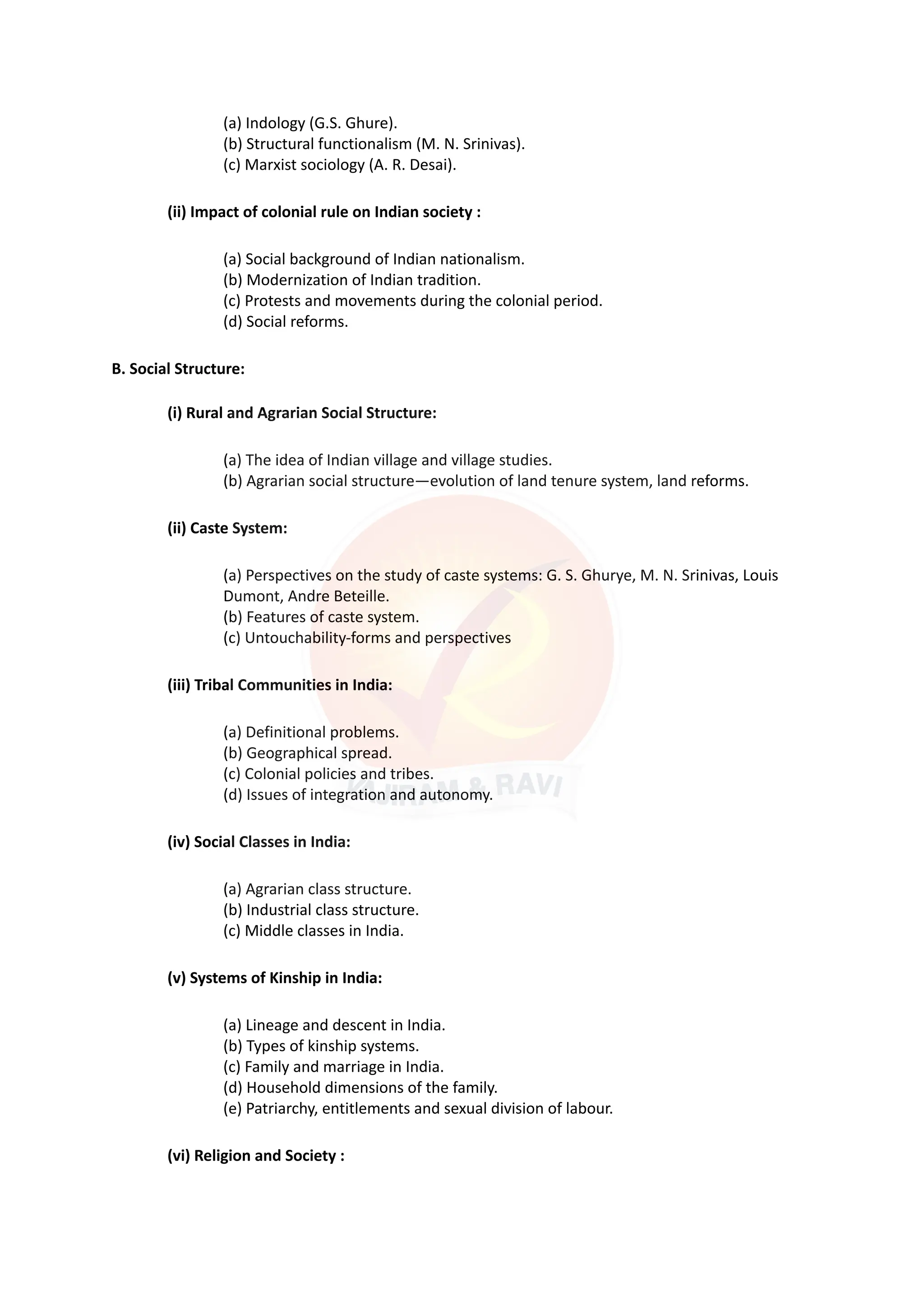 Sociology optional syllabus upsc syllabus | PDF
