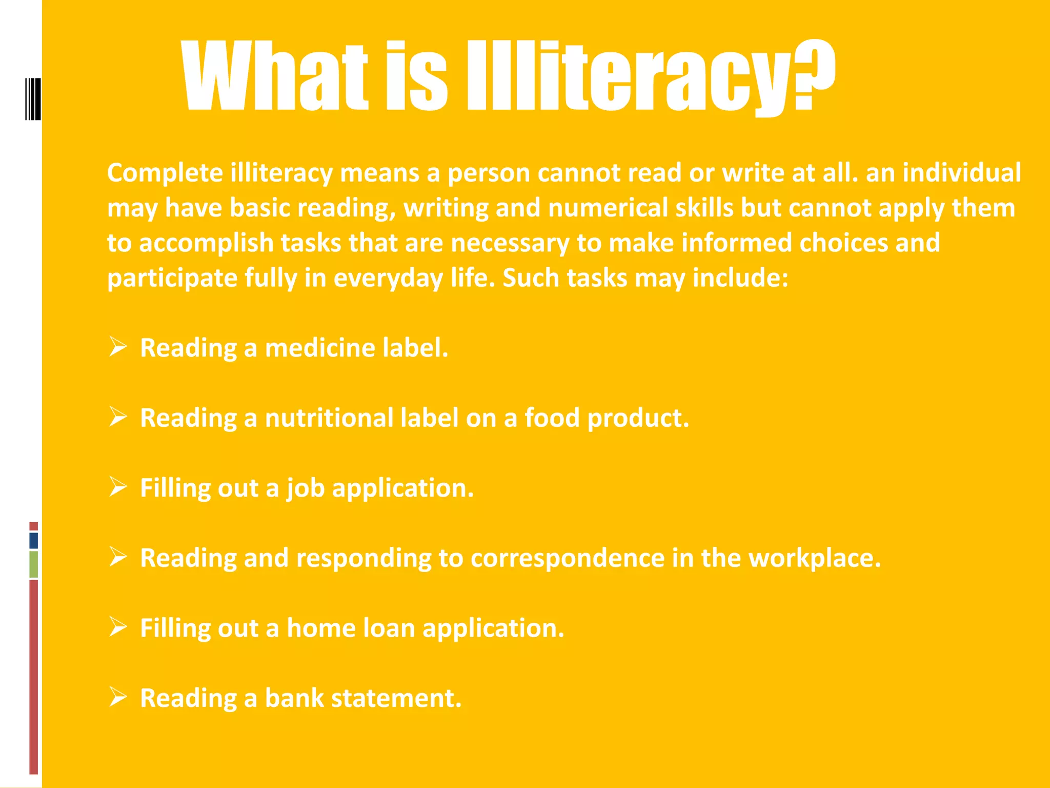 ILLITERACY | PPT