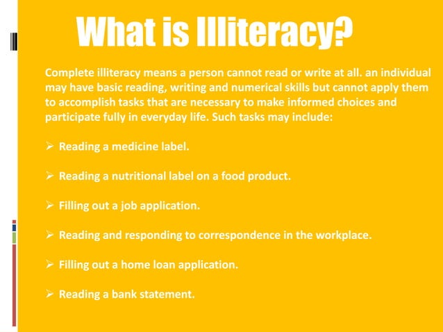 ILLITERACY | PPT